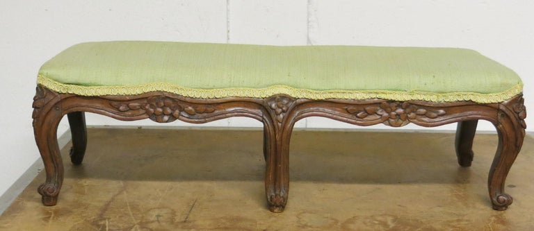 French Provincial Carved Footstool For Sale at 1stDibs