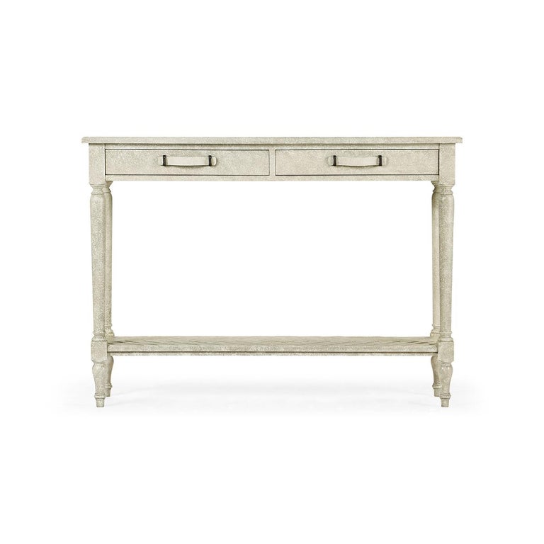 French Provincial Console Table, Whitewash For Sale at 1stDibs