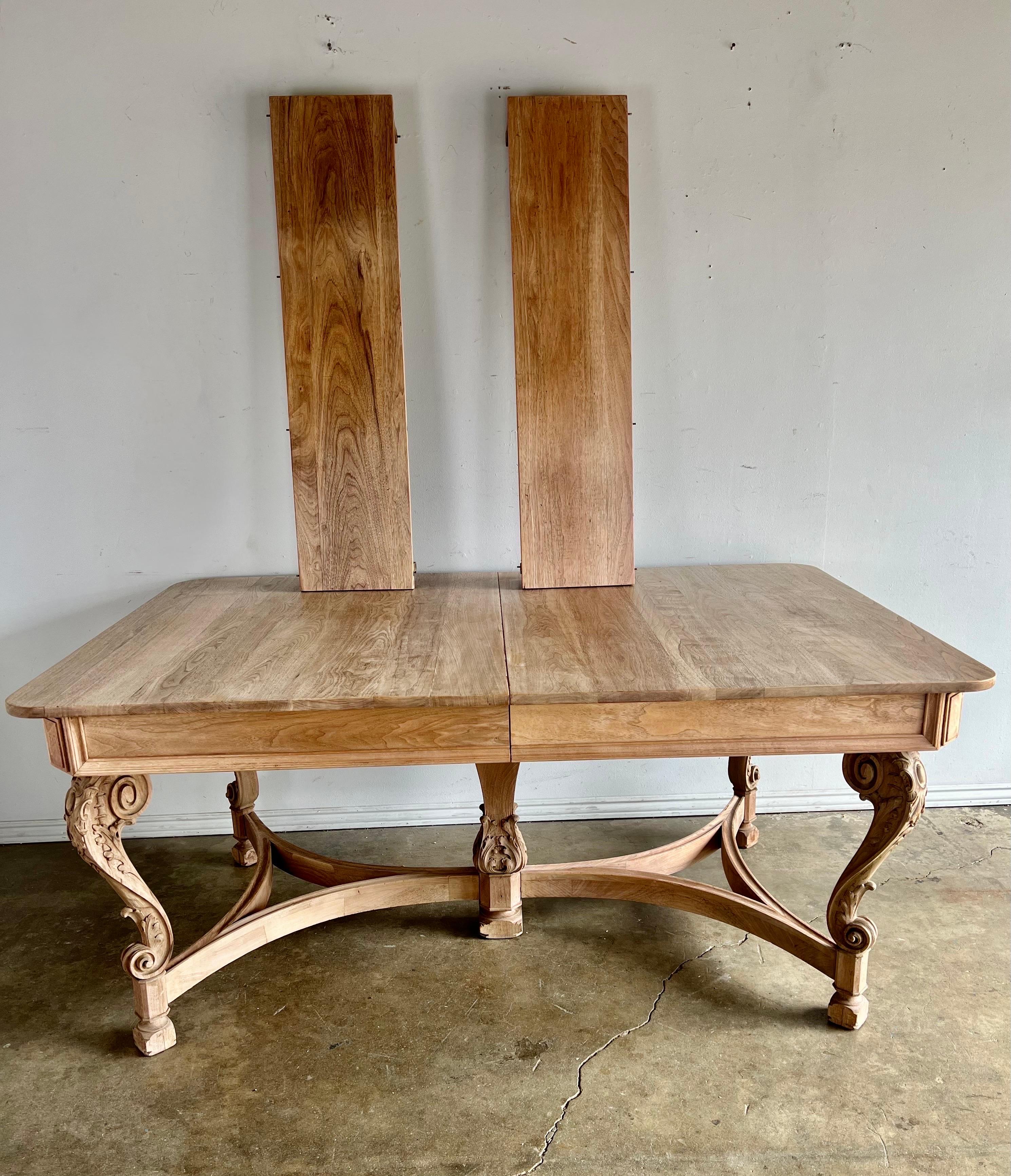 French Provincial Dining Table w/ Leaves at 1stDibs