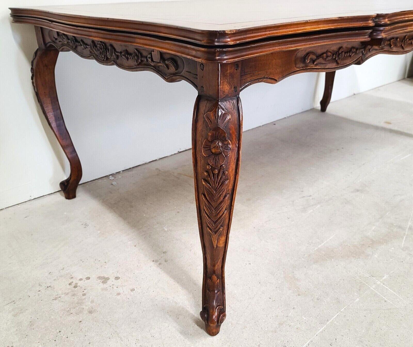 French Provincial Extendable Parquet Dining Table by The Silver ...