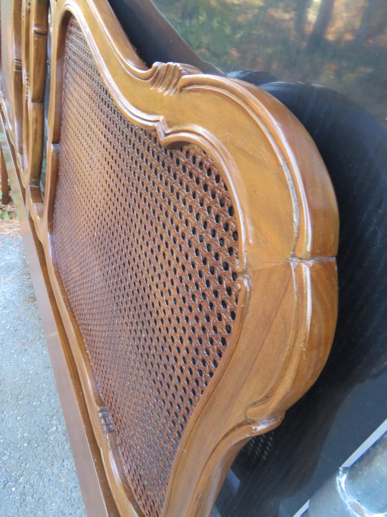 French Provincial Louis XV Style King Size Headboard with Cane, circa ...