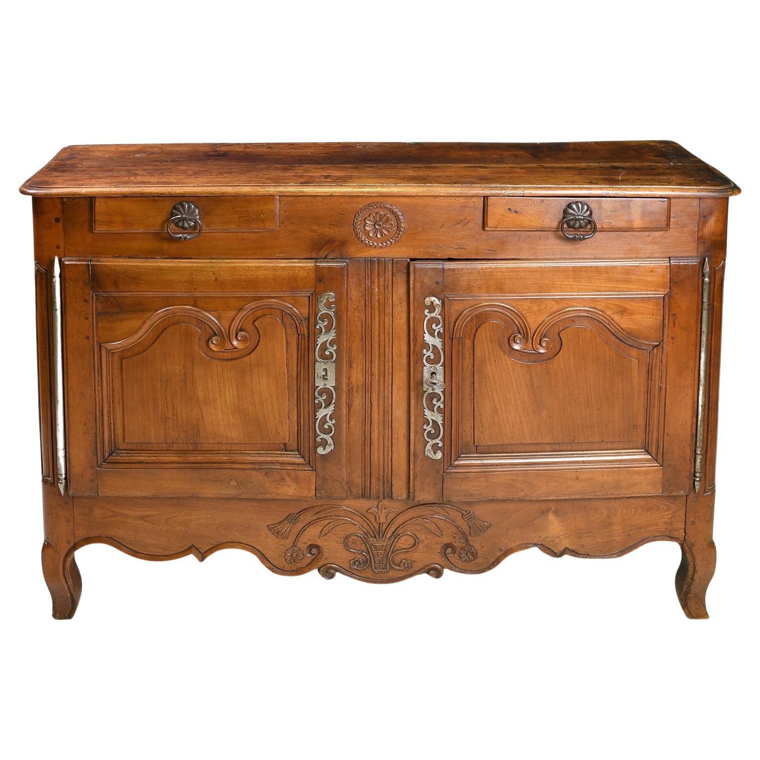 Rare French farmhouse buffet with Clock in the Louis XV Style, circa ...