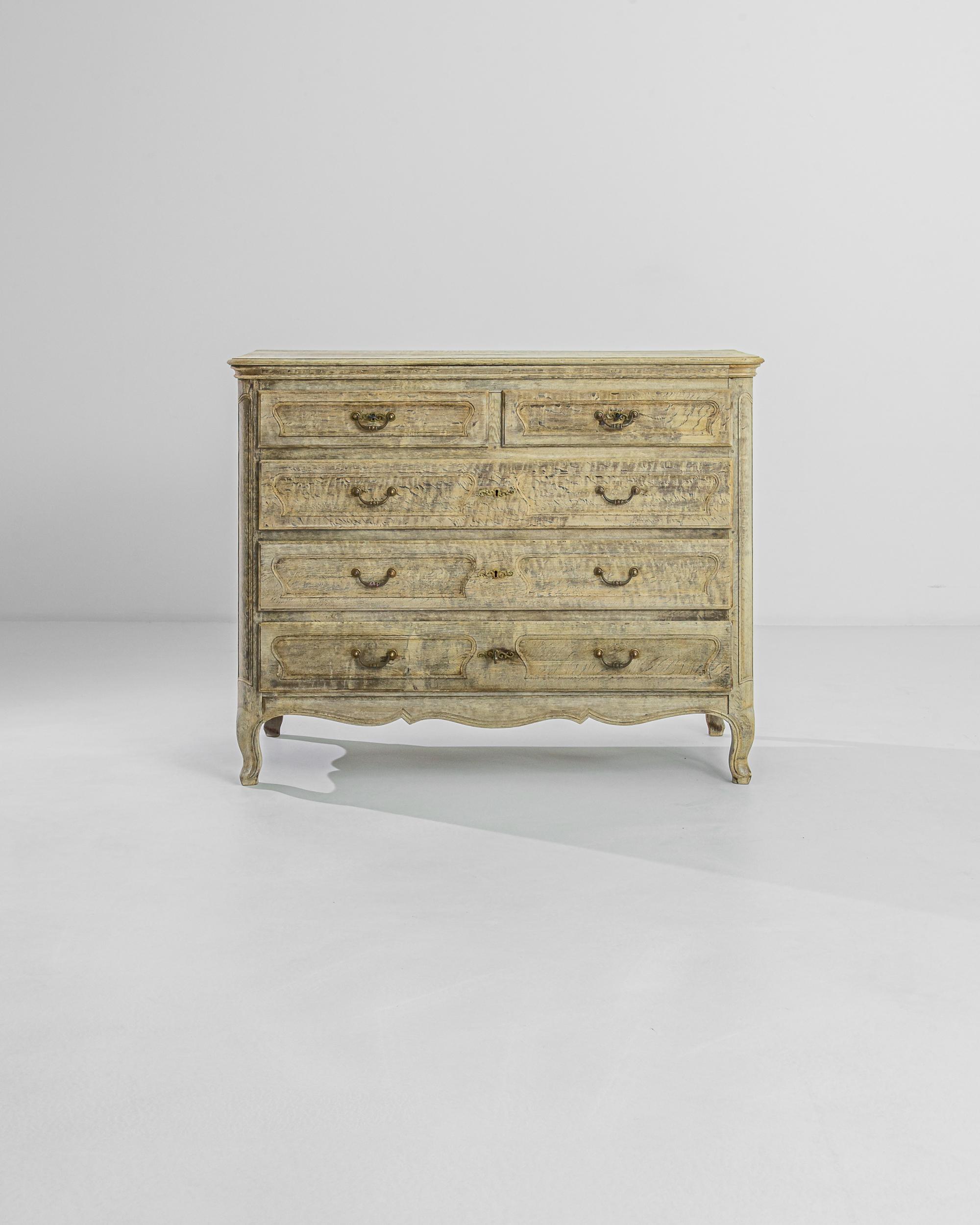 French Provincial Oak Chest of Drawers at 1stDibs