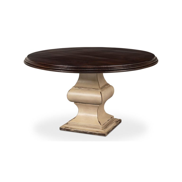 French Provincial Round Dining Table For Sale at 1stDibs