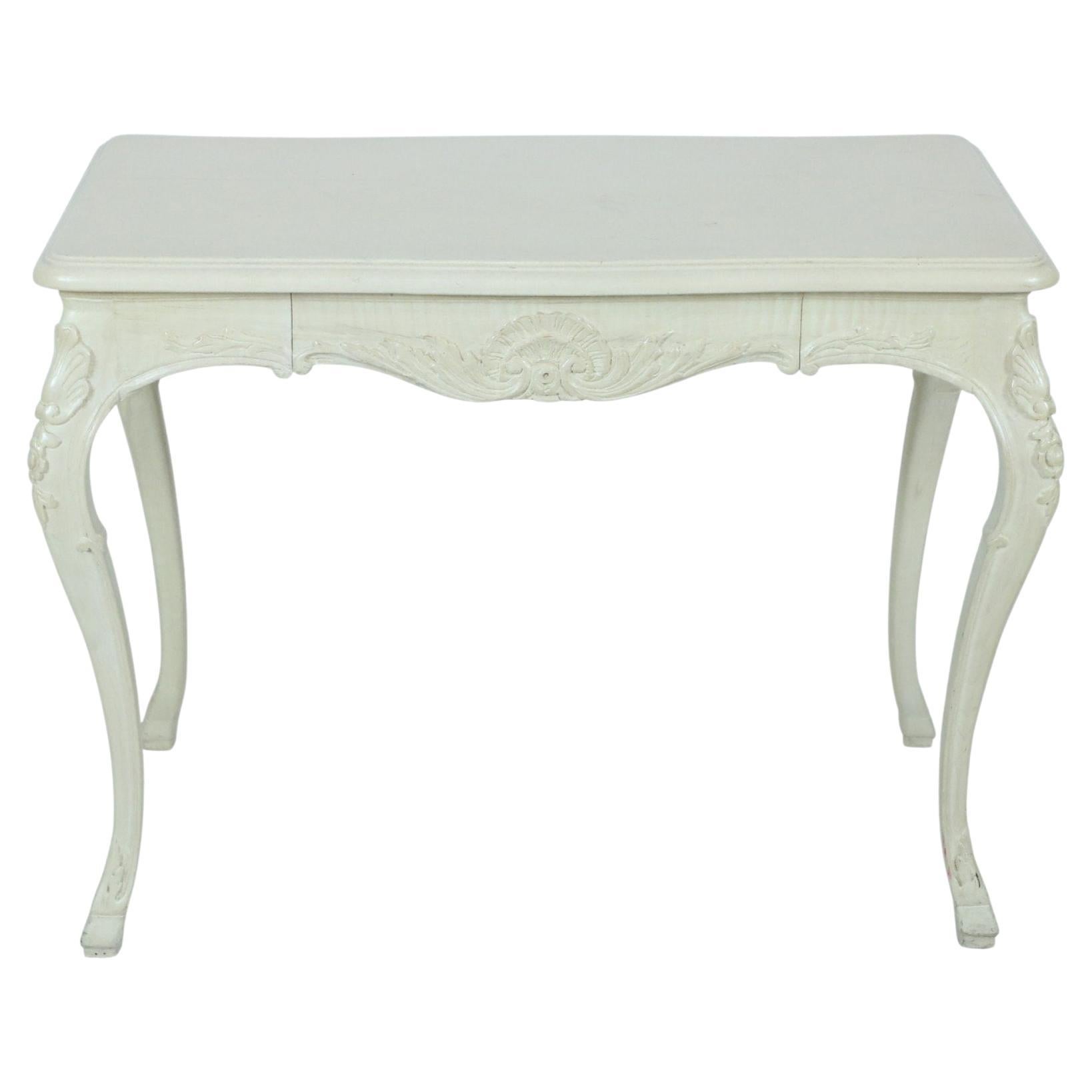 Carved Walnut French Provincial Style Console Table For Sale at 1stDibs