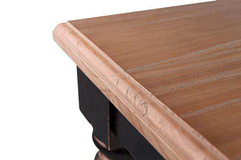 French Provincial Style Dining Room Table with Black Ebonized legs For ...