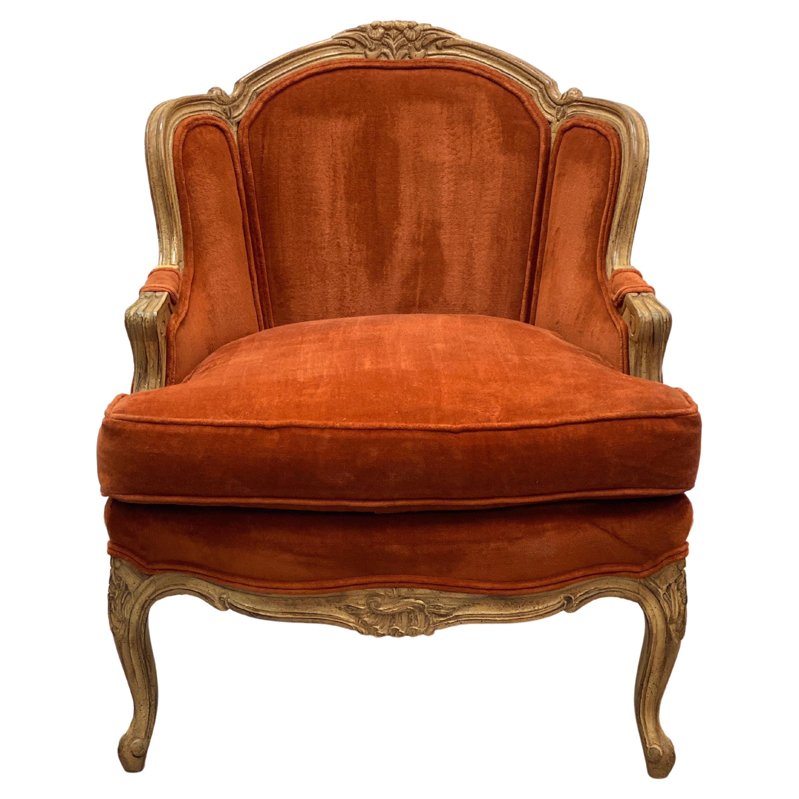 Pair of French Louis XIV Style Bergere Chairs at 1stDibs