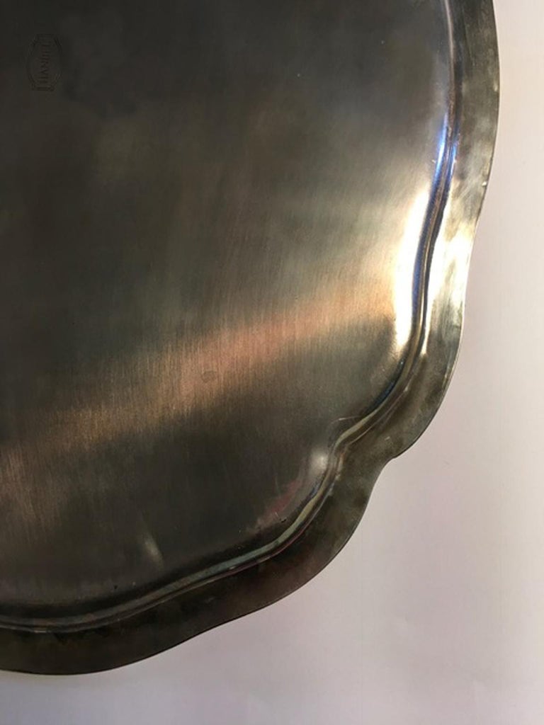 France Pewter Oval Large Tray in French Provencial Style at 1stDibs