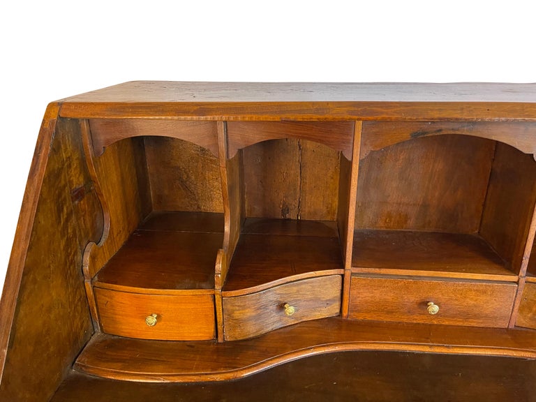French Provincial Walnut Desk / Commode with Drop Down Front For Sale ...