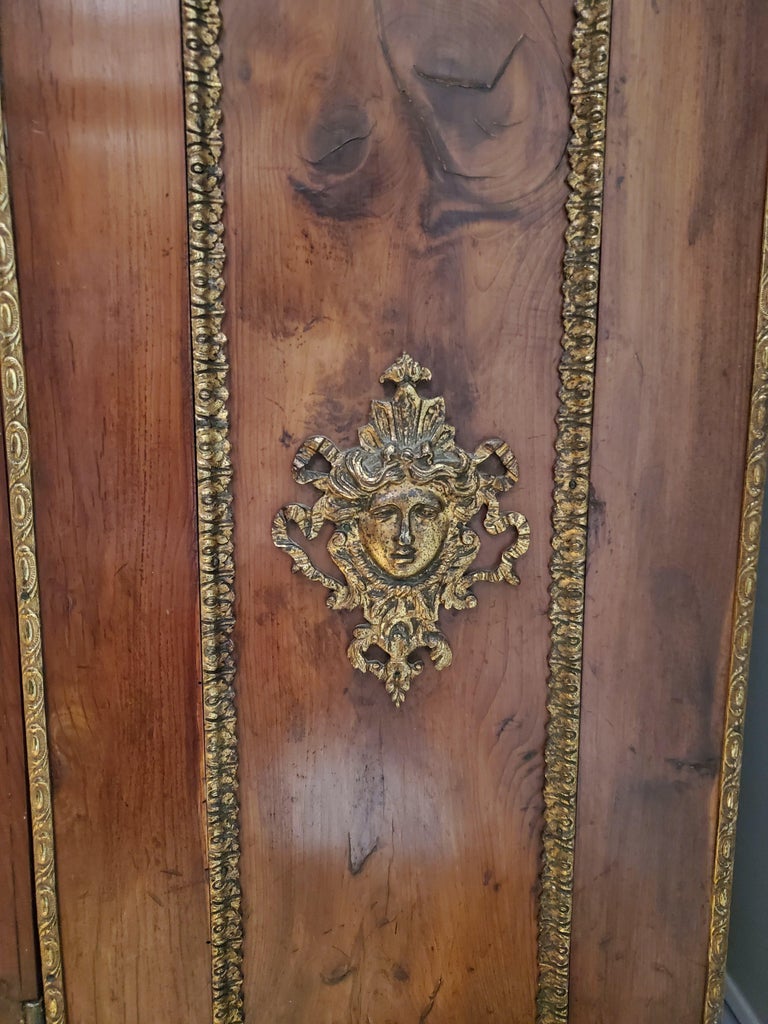 French Provincial Yew Wood Cabinet with Bronze Molding at 1stDibs ...