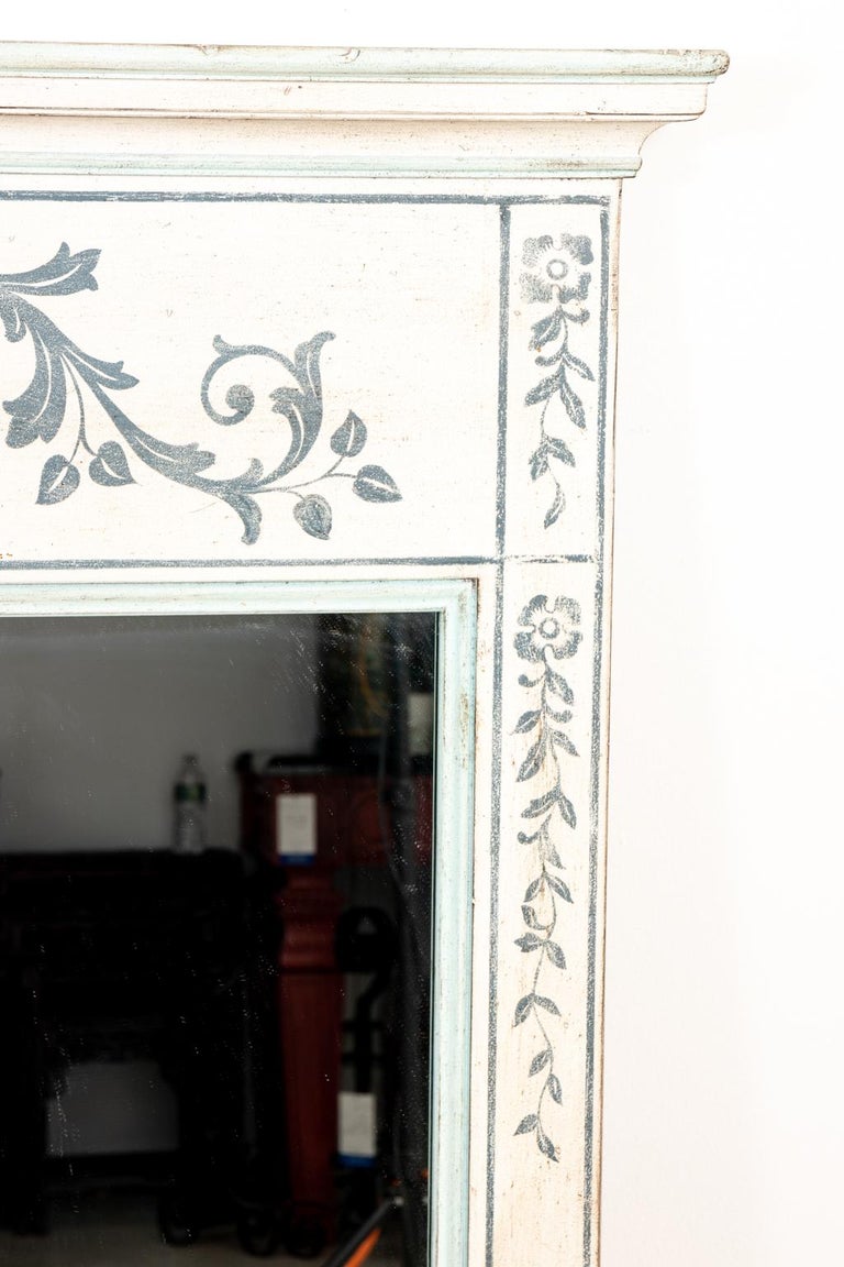 French Provinical Style White Washed Mirror at 1stDibs