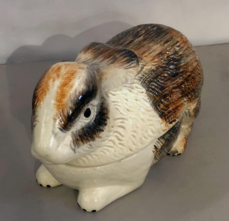French Rabbit Tureen or Pate Dish by Michel Caugant at 1stDibs