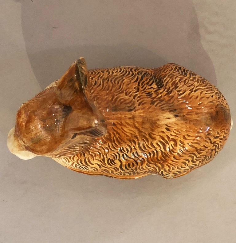 French Rabbit Tureen or Pate Dish by Michel Caugant at 1stDibs