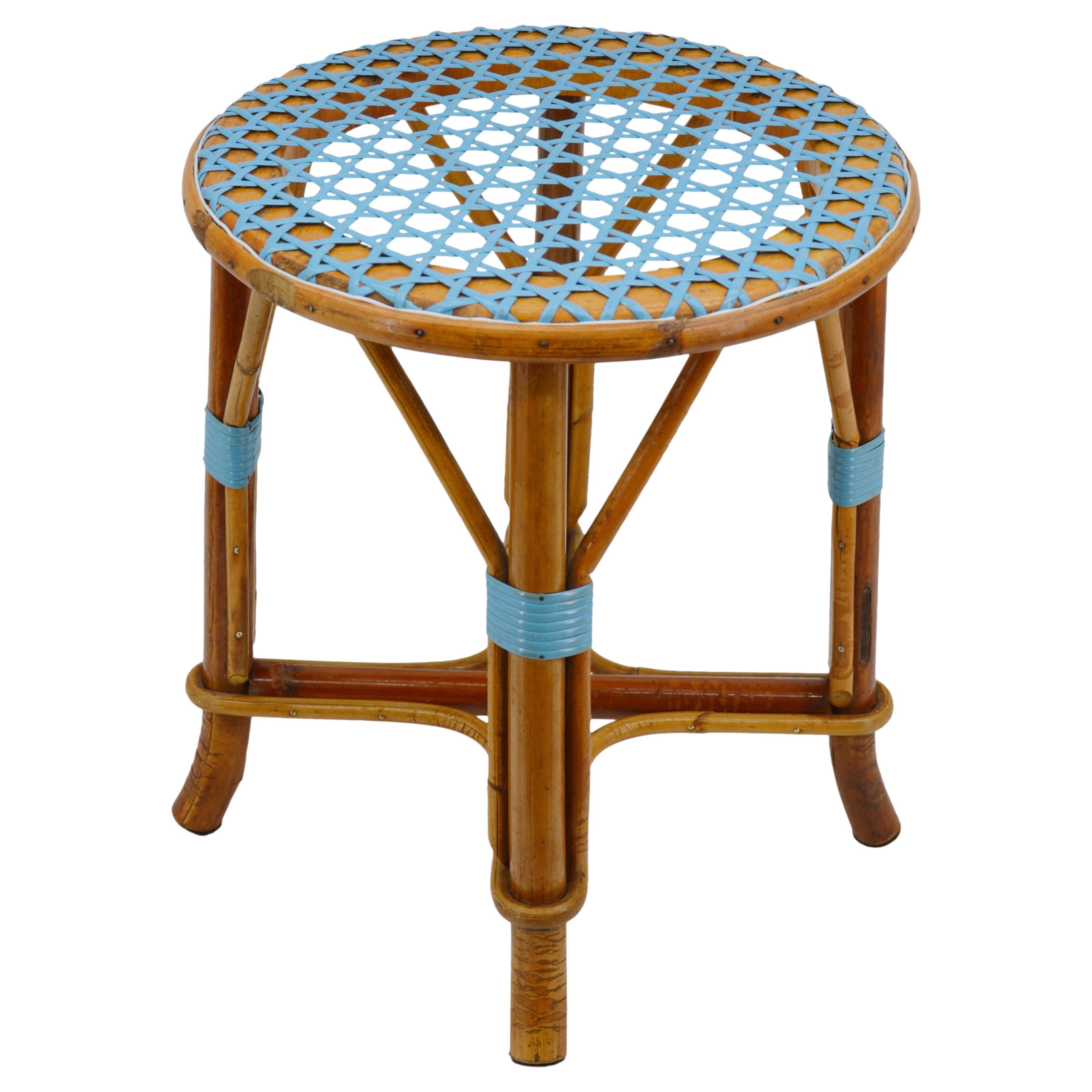 Very Sweet Rattan and Bamboo Seating Stool with Roots at 1stDibs