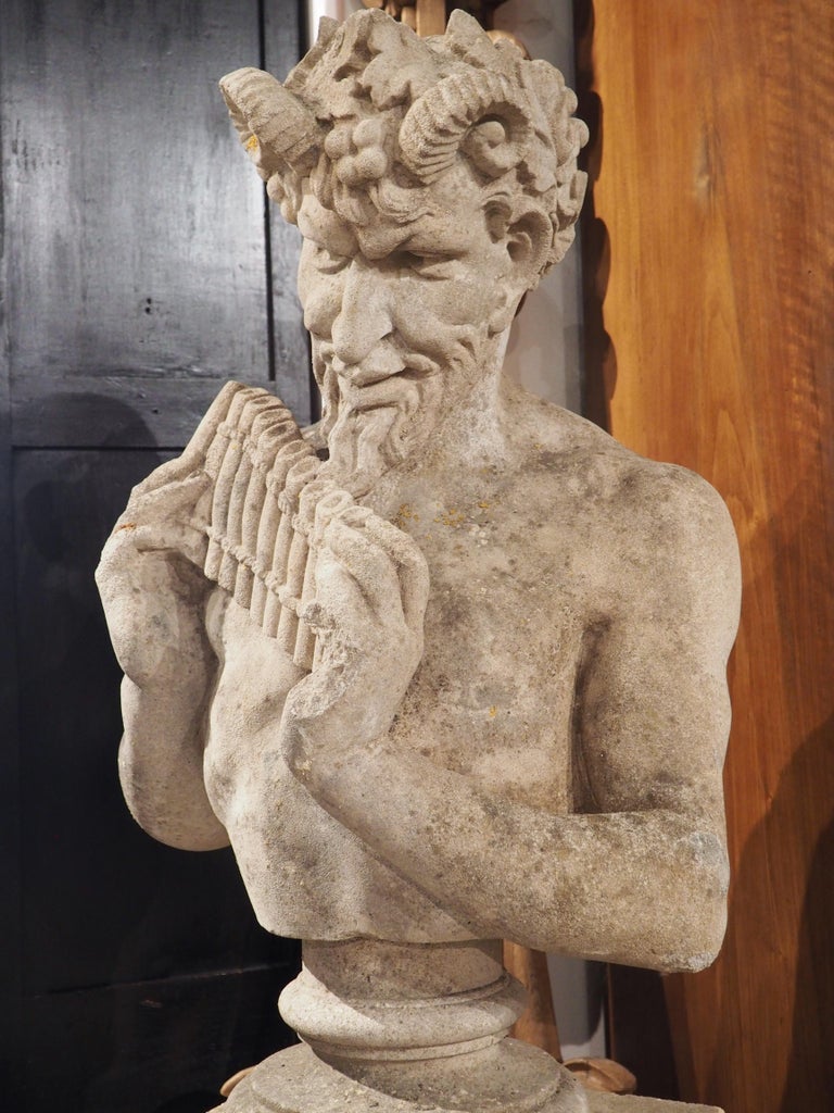 French Reconstituted Stone Statue of the Greek God Pan, from Vincennes ...