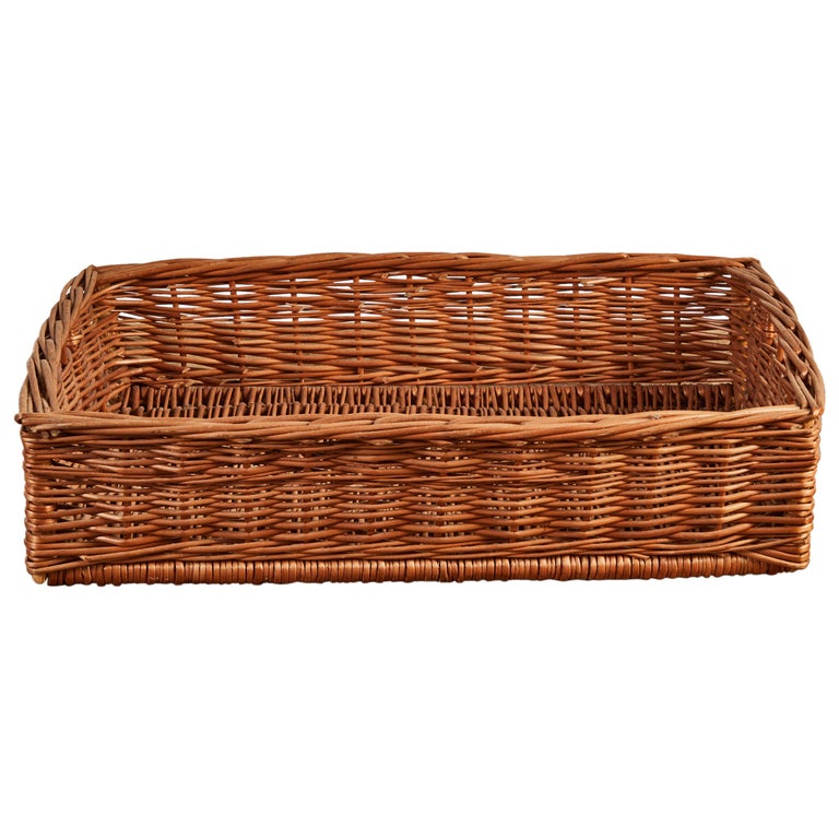 French Rectangular Basket Tray at 1stDibs | basket tray rectangle ...