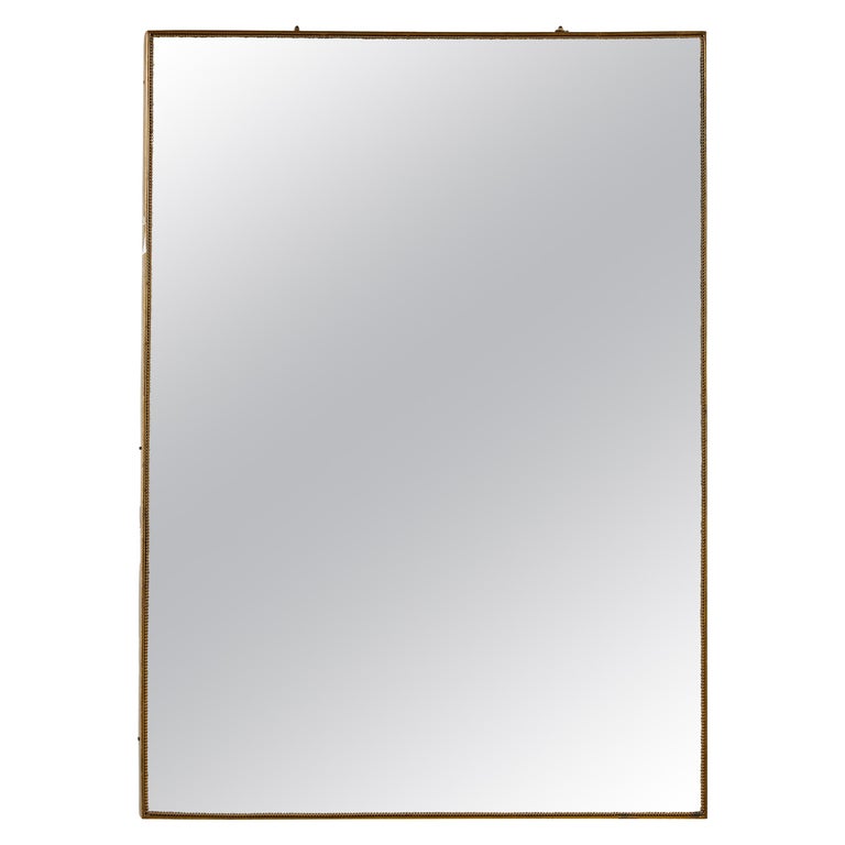 French Rectangular Brass Mirror at 1stDibs