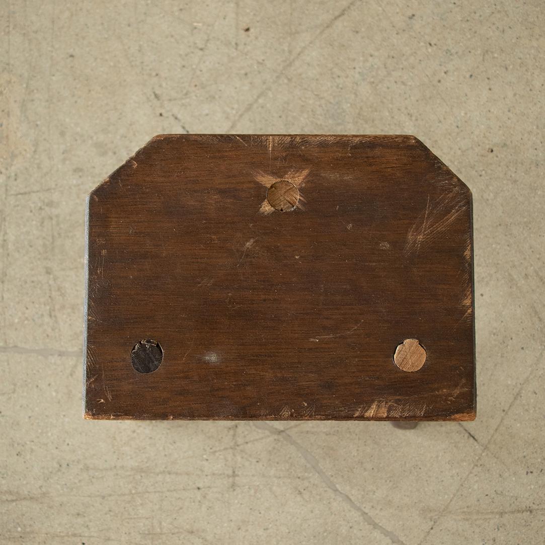 French Rectangular Wood Tripod Stool at 1stDibs | wooden rectangular stool