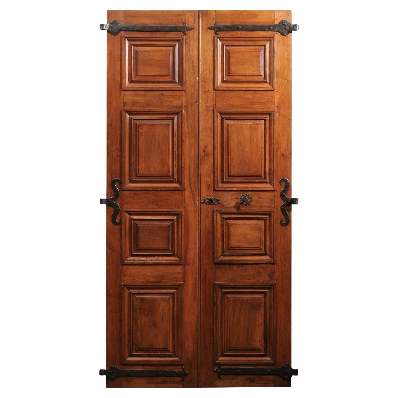 Large English 1930s Copper Braising Pan with Handles and Weathered ...