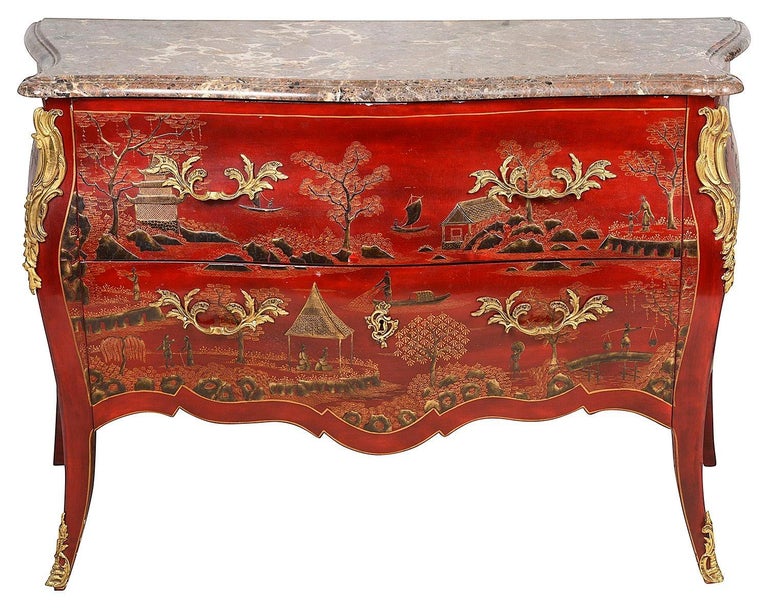 French Regence style Chinoserie lacquer commode For Sale at 1stDibs