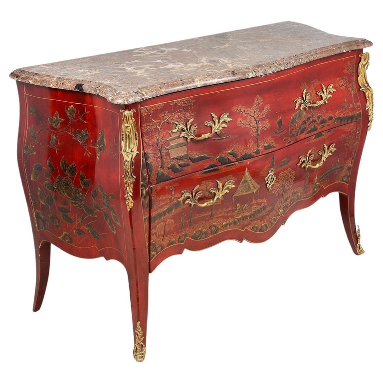 French Regence style Chinoserie lacquer commode For Sale at 1stDibs