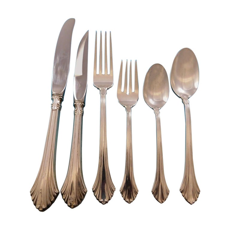 French Regency by Wallace Sterling Silver Flatware Set Dinner Service ...