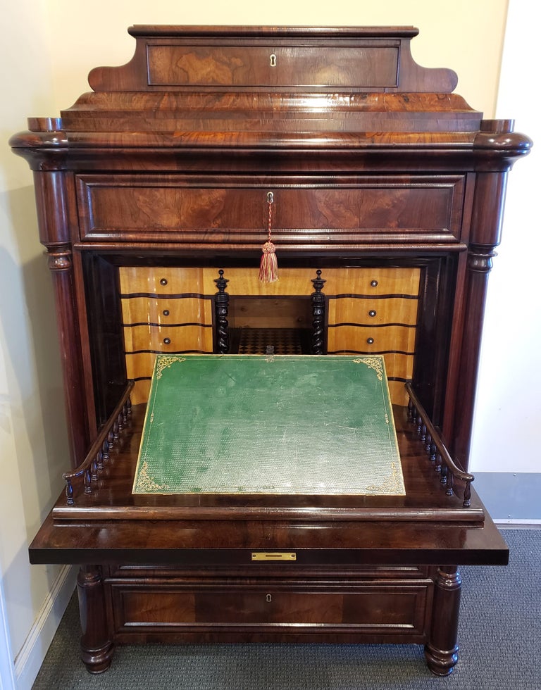 French Regency Rosewood Escritoire For Sale at 1stDibs