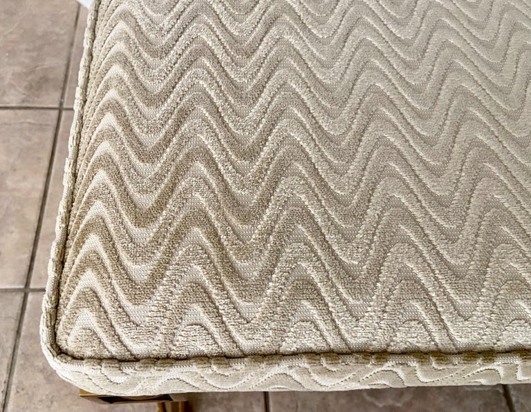 French Regency Saber Leg Solid Brass Bench For Sale at 1stDibs