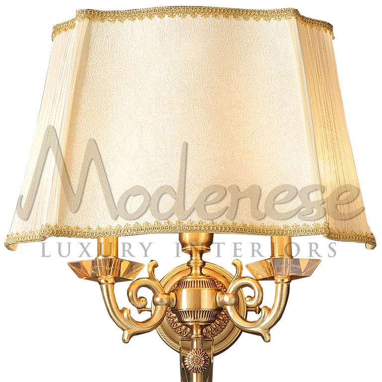 French Renaissance 3 Lights Wall Lamp with Gold Finishing Brass and ...