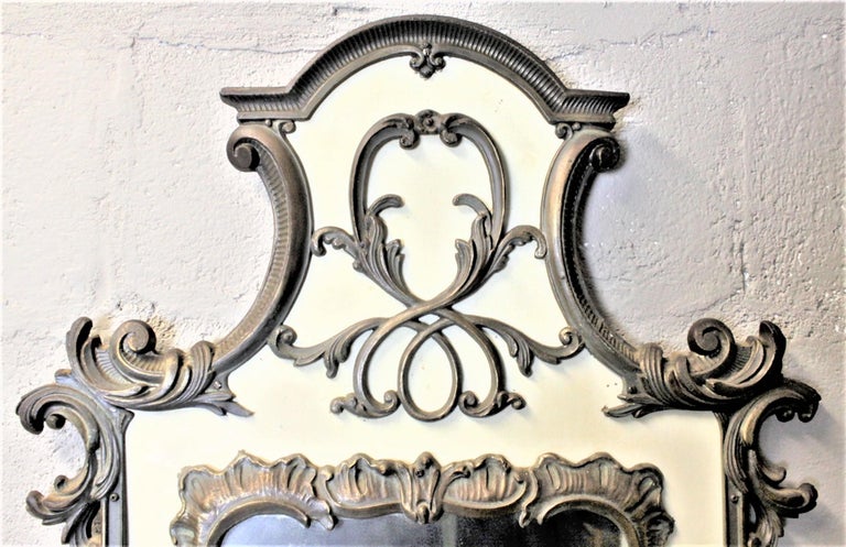 French Renaissance Revival Styled Console Table and Mirror with Brass ...