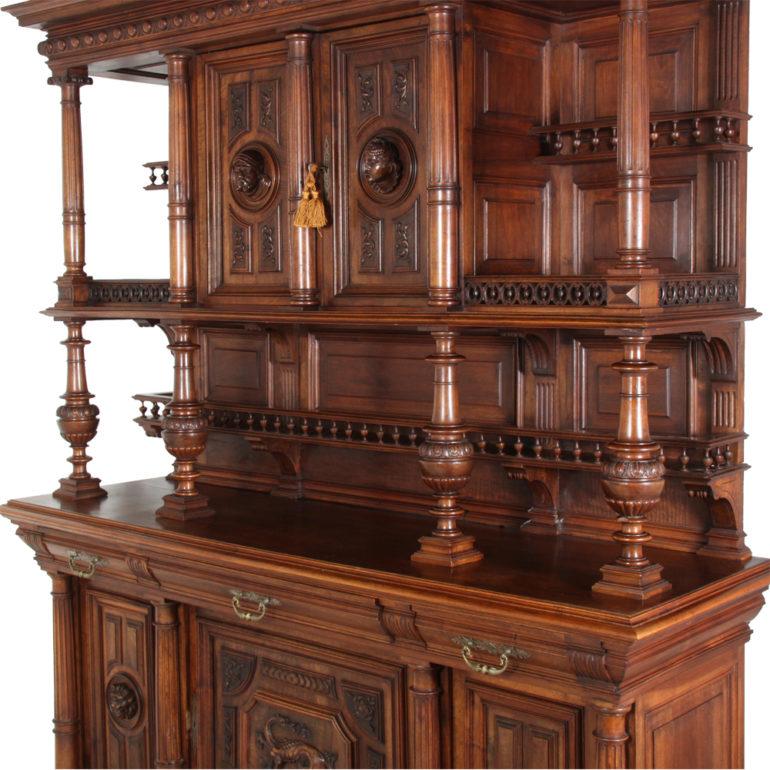 French Renaissance Revival Walnut Buffet Deux Corps at 1stDibs ...
