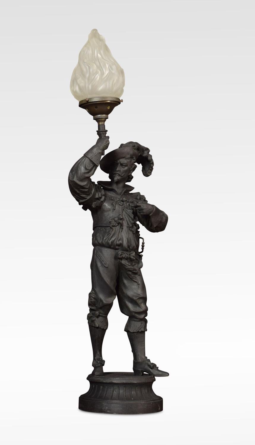 French Renaissance Soldier Holding a Lamp at 1stDibs