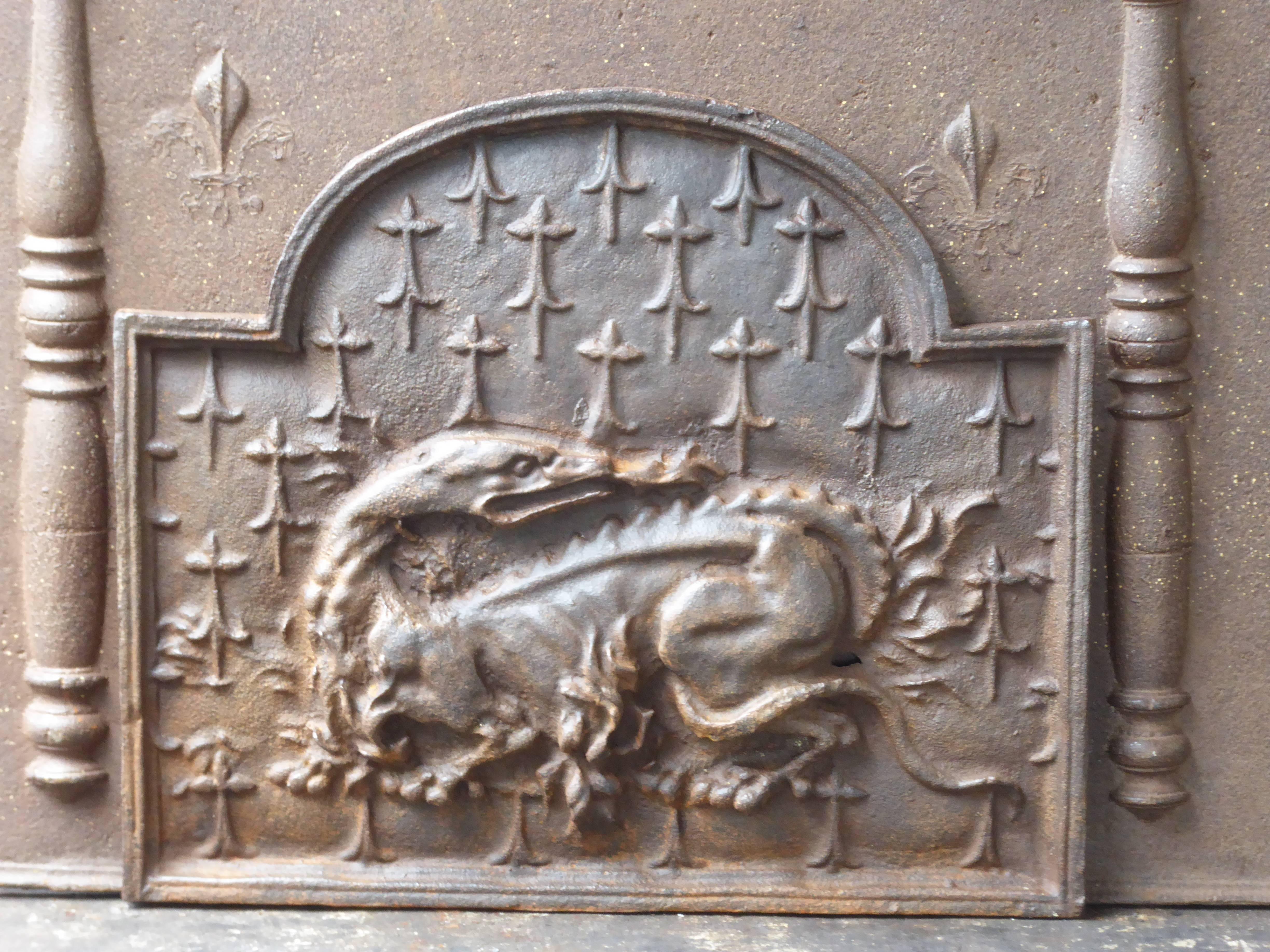 French Renaissance Style 'Salamander' Fireback at 1stDibs