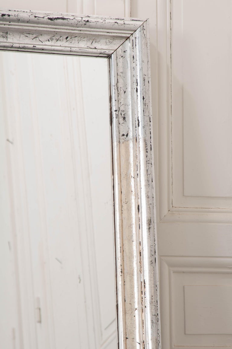 French Reproduction Silver Giltwood Mirror at 1stDibs