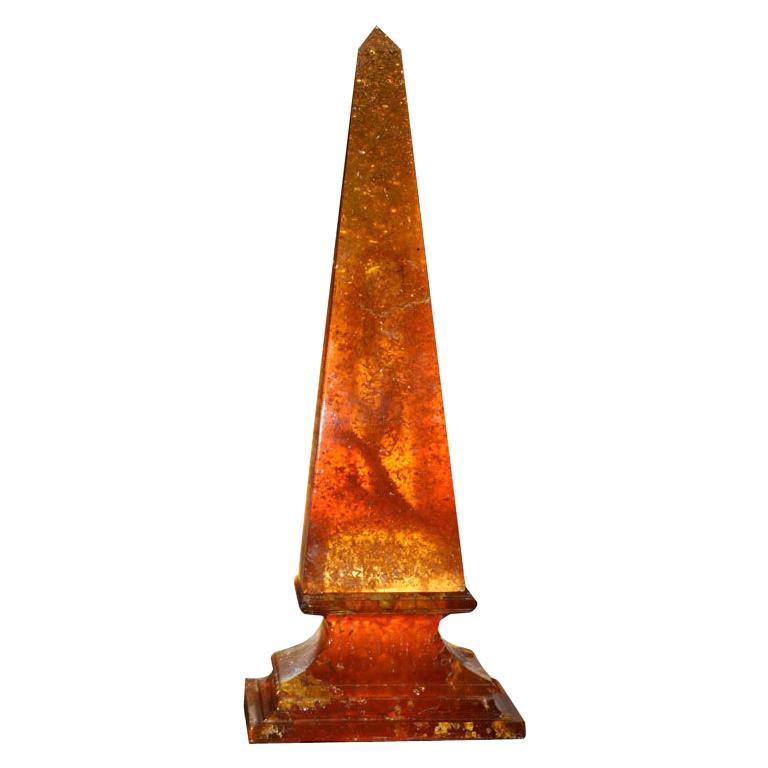 French Resin Obelisk 41"H at 1stDibs