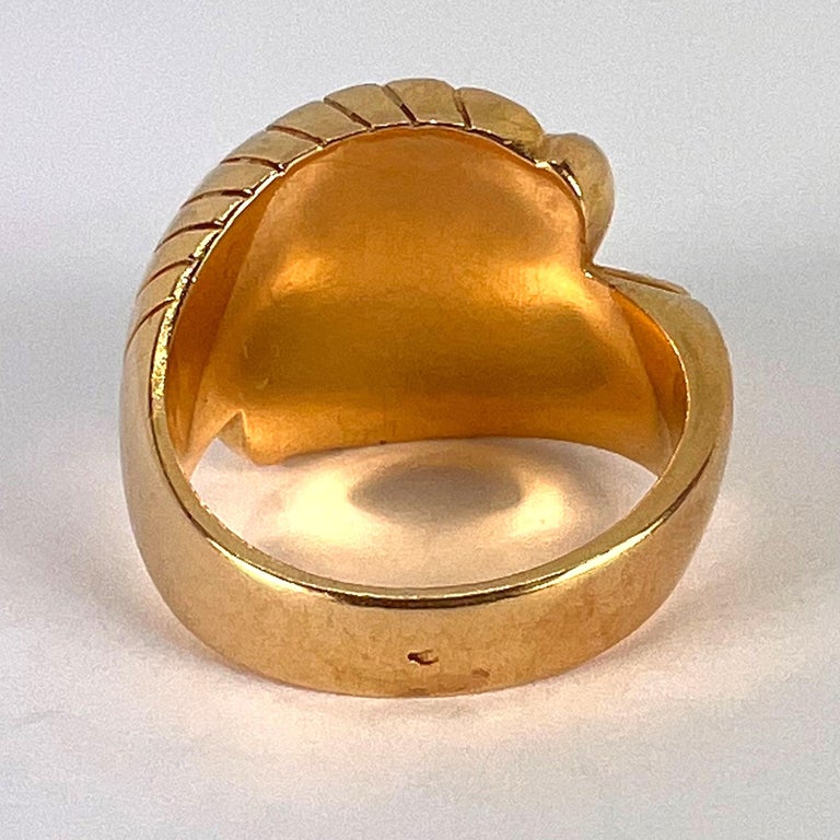 French Retro 18K Yellow Gold Ring For Sale at 1stDibs