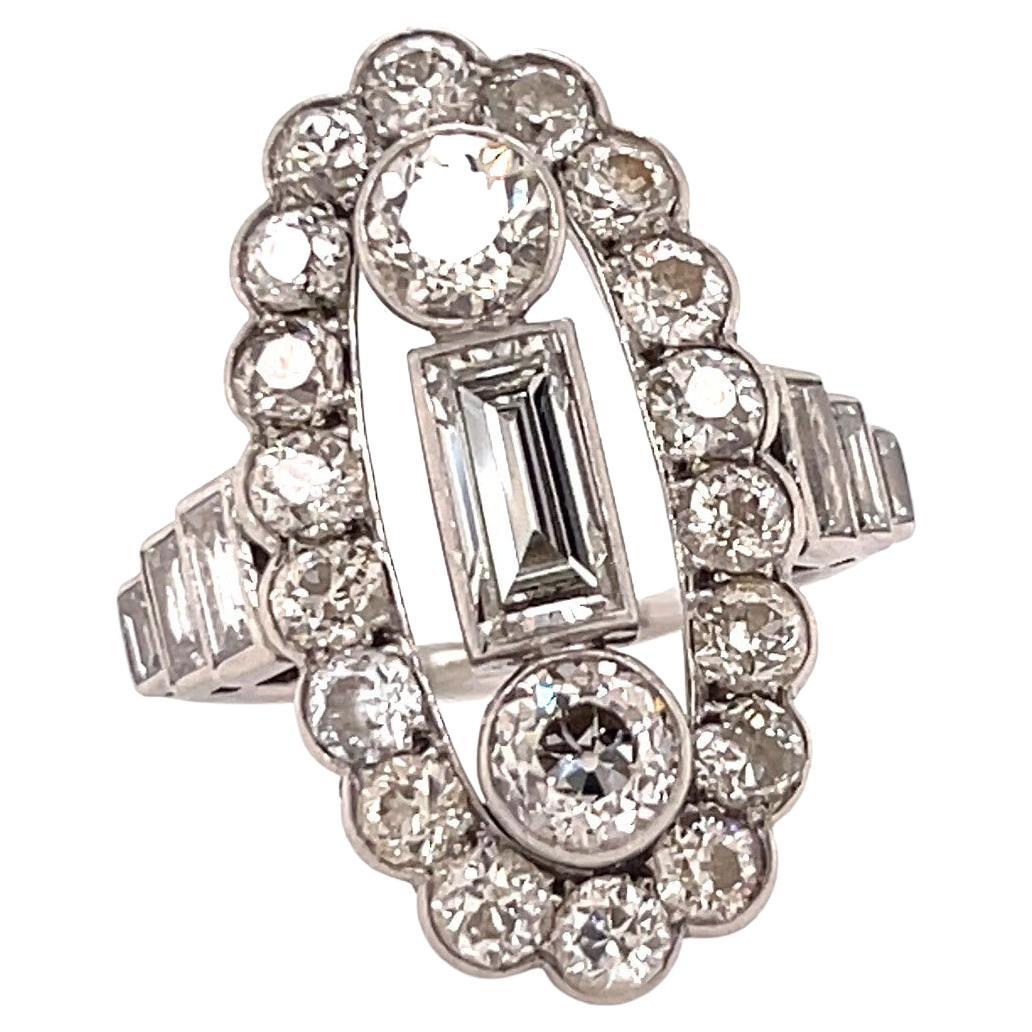 Navette Style Diamond Ring at 1stDibs
