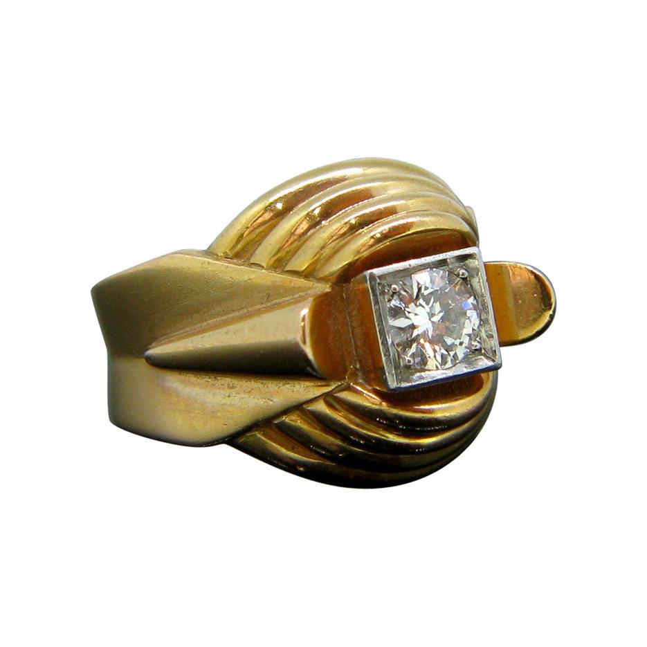 French Retro Diamond Ring For Sale at 1stDibs