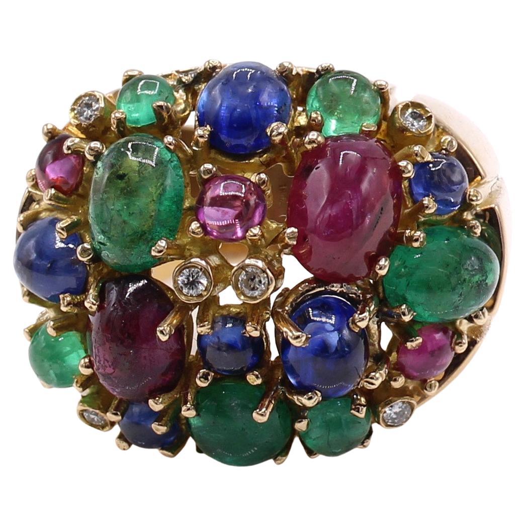 Leopold Gautrait Art Nouveau Enamel and Gem-Set Ring, circa 1900 at ...
