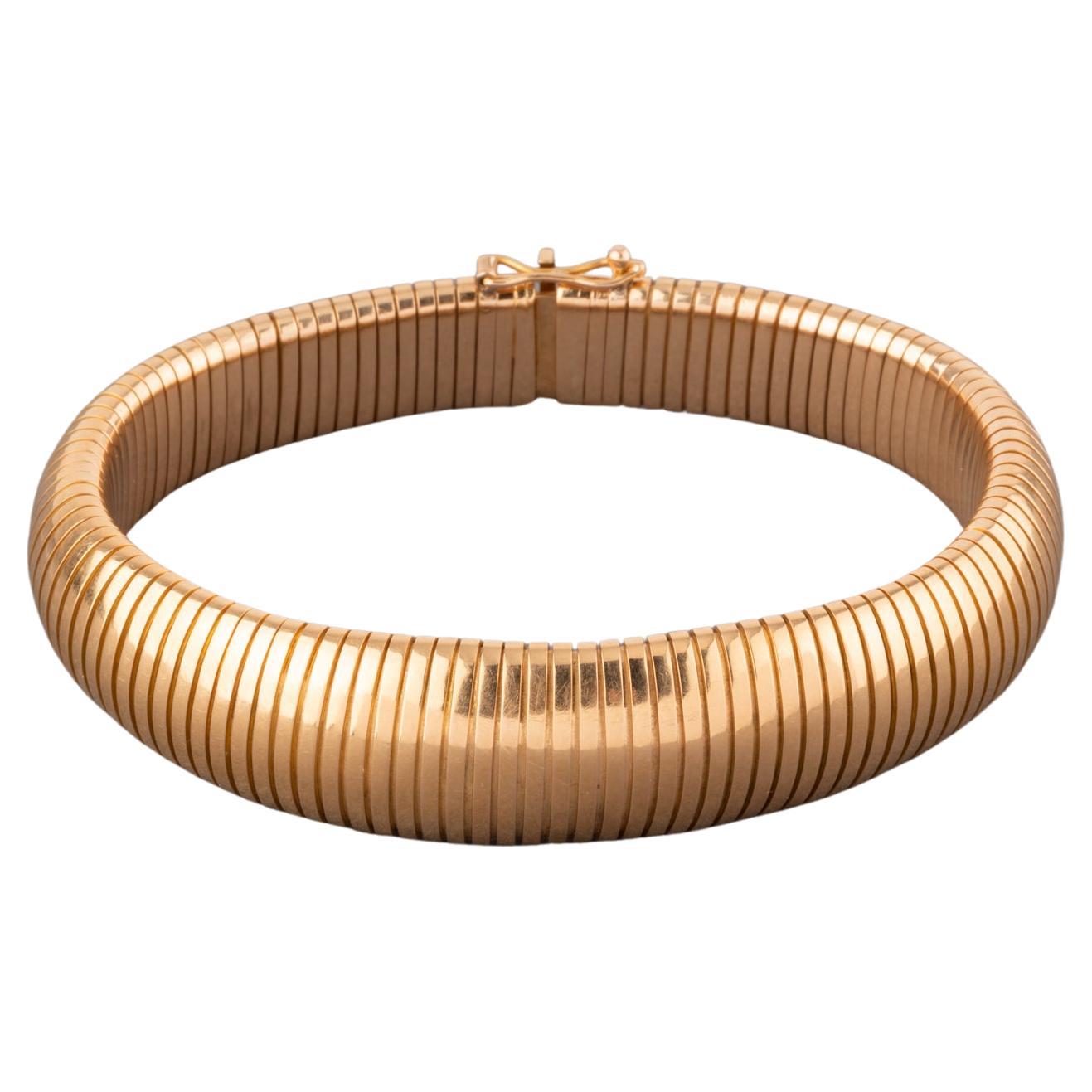 French Retro Triangular "Tubogas" Bracelet For Sale at 1stDibs