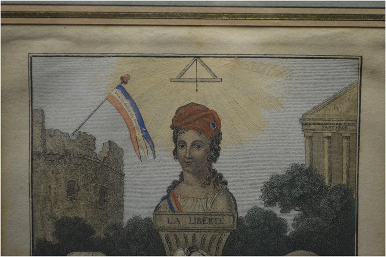 French Revolution, circa 1793, Color Engraving of the Three Martyrs of ...