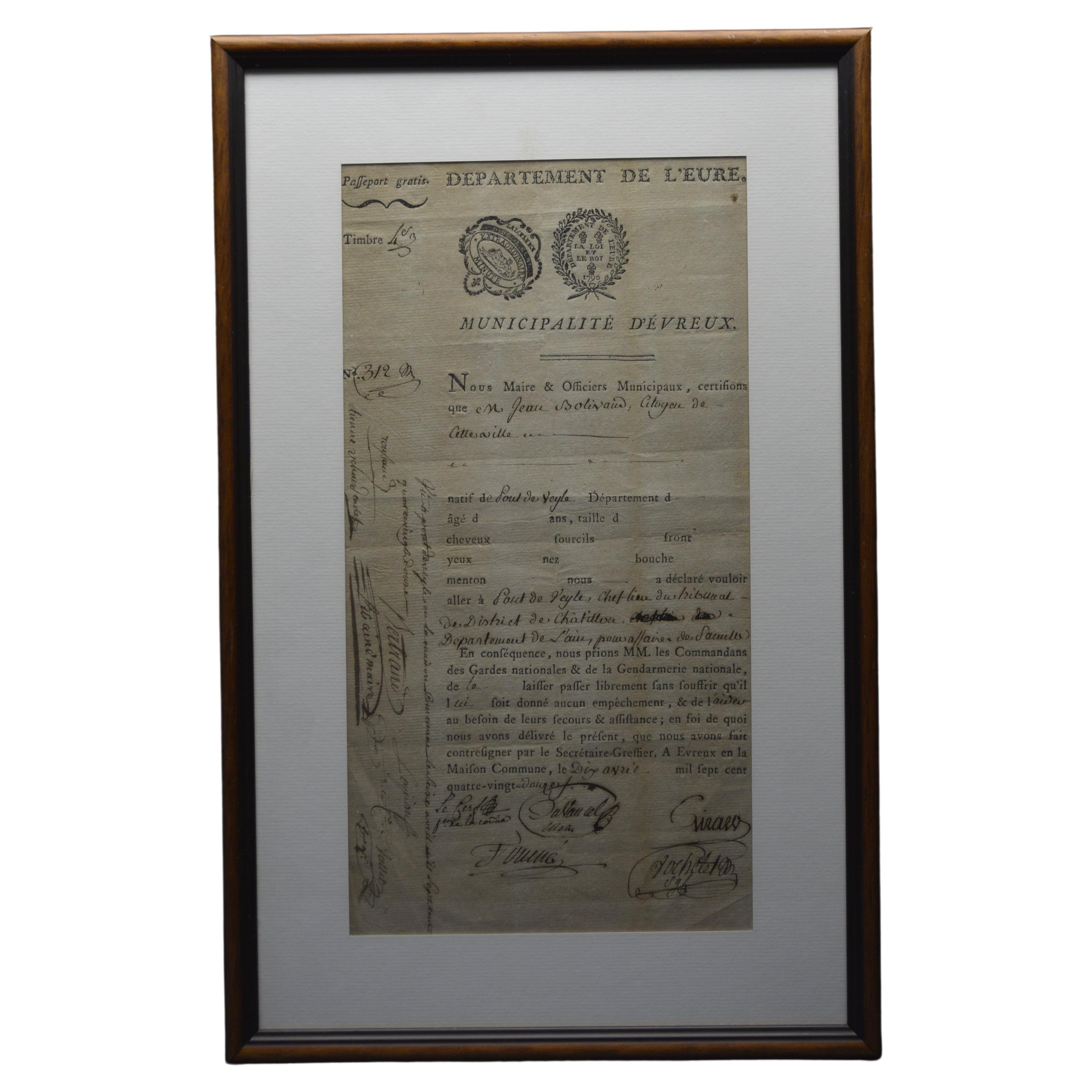 Hand Painted Loyalist Flag from the French Revolution at 1stDibs