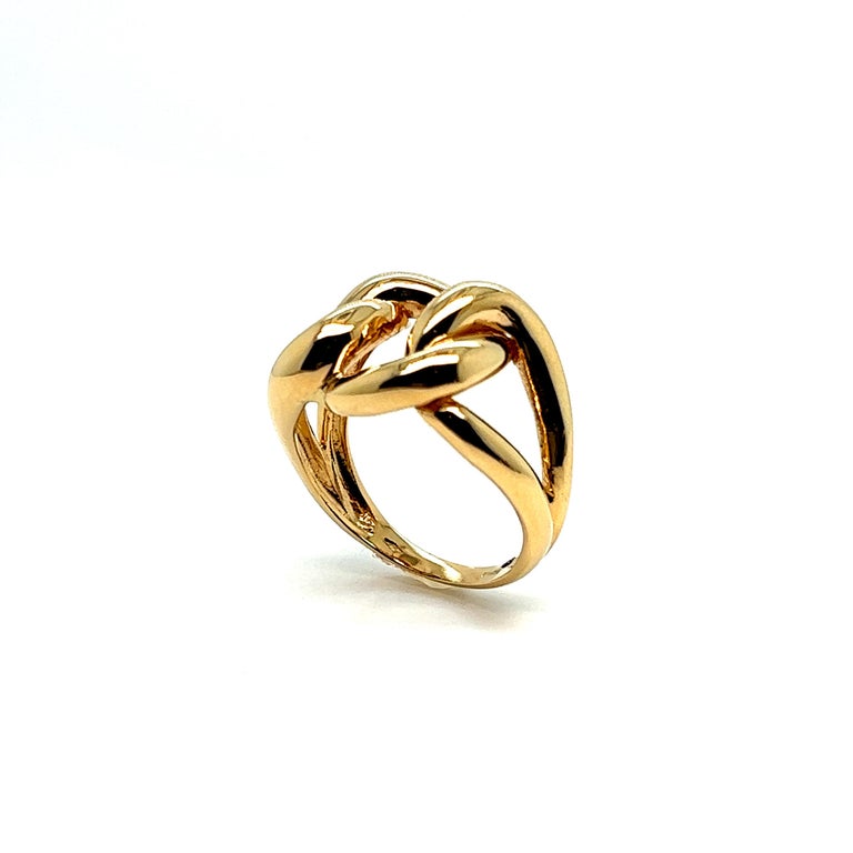 French Ring Large Link Yellow Gold For Sale at 1stDibs