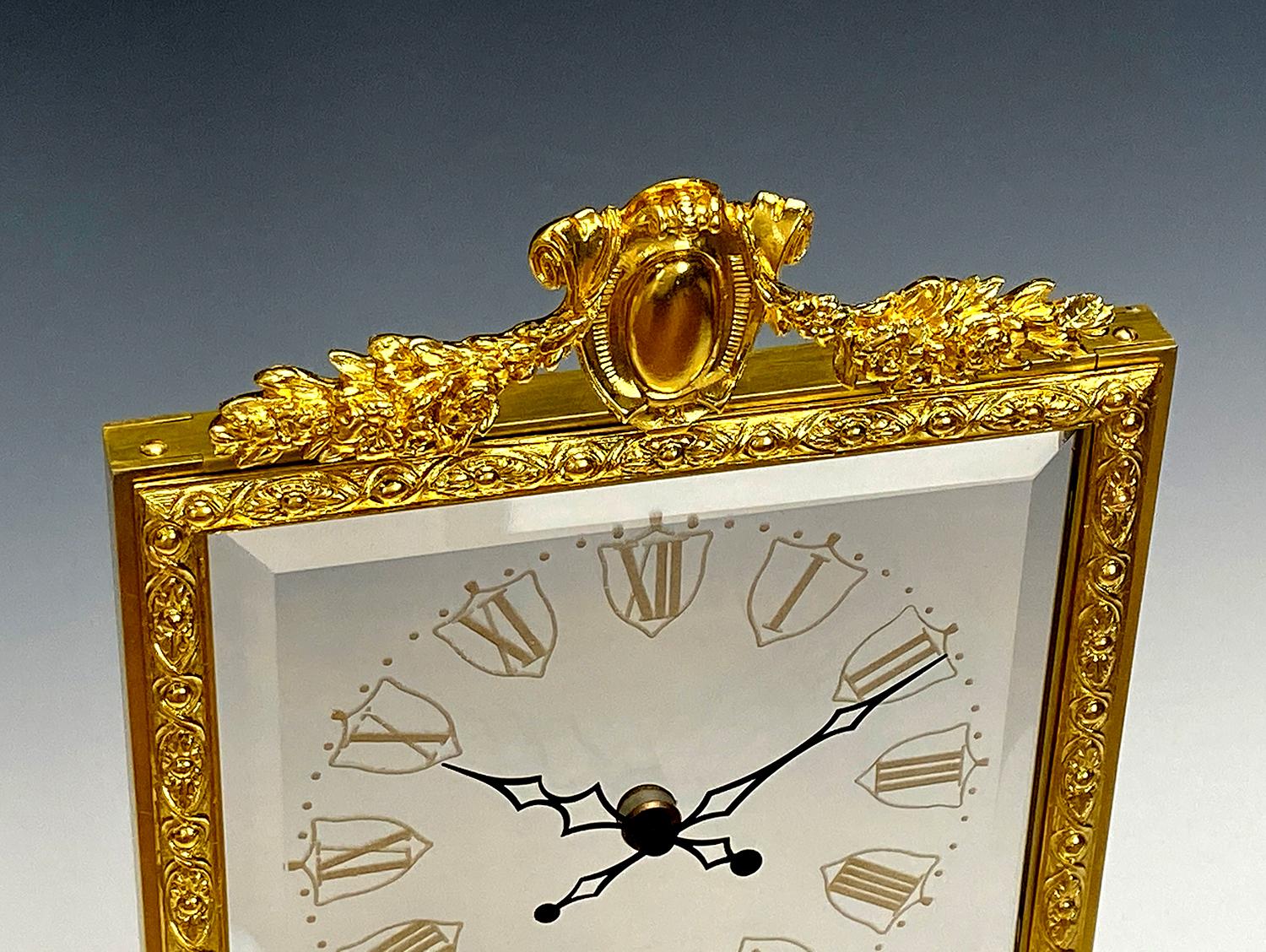 French Robert Houdin Glass Dial Double Hands Gilt Mystery Magic Mantle ...