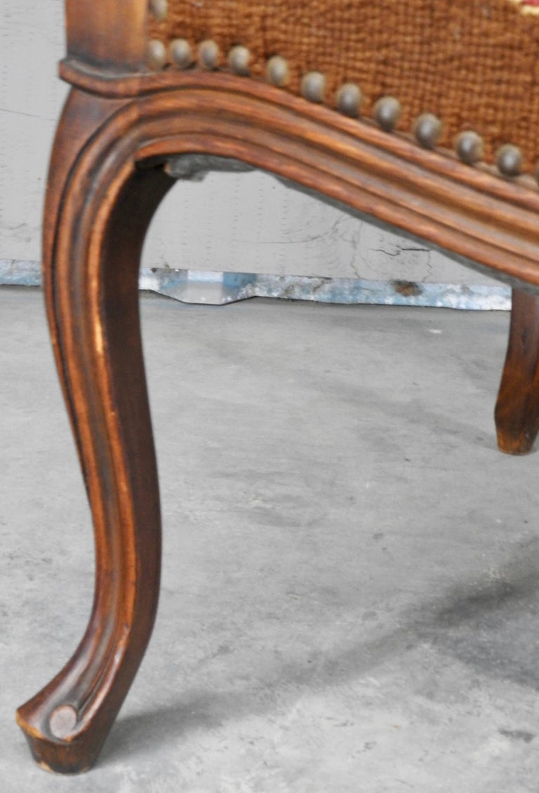 French Rococo Fauteuil with Needlepoint Upholstery For Sale at 1stDibs ...