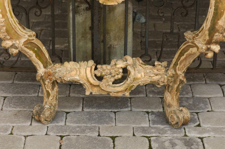 French Rococo Period 1740s Painted Console Table with Hand Carved ...