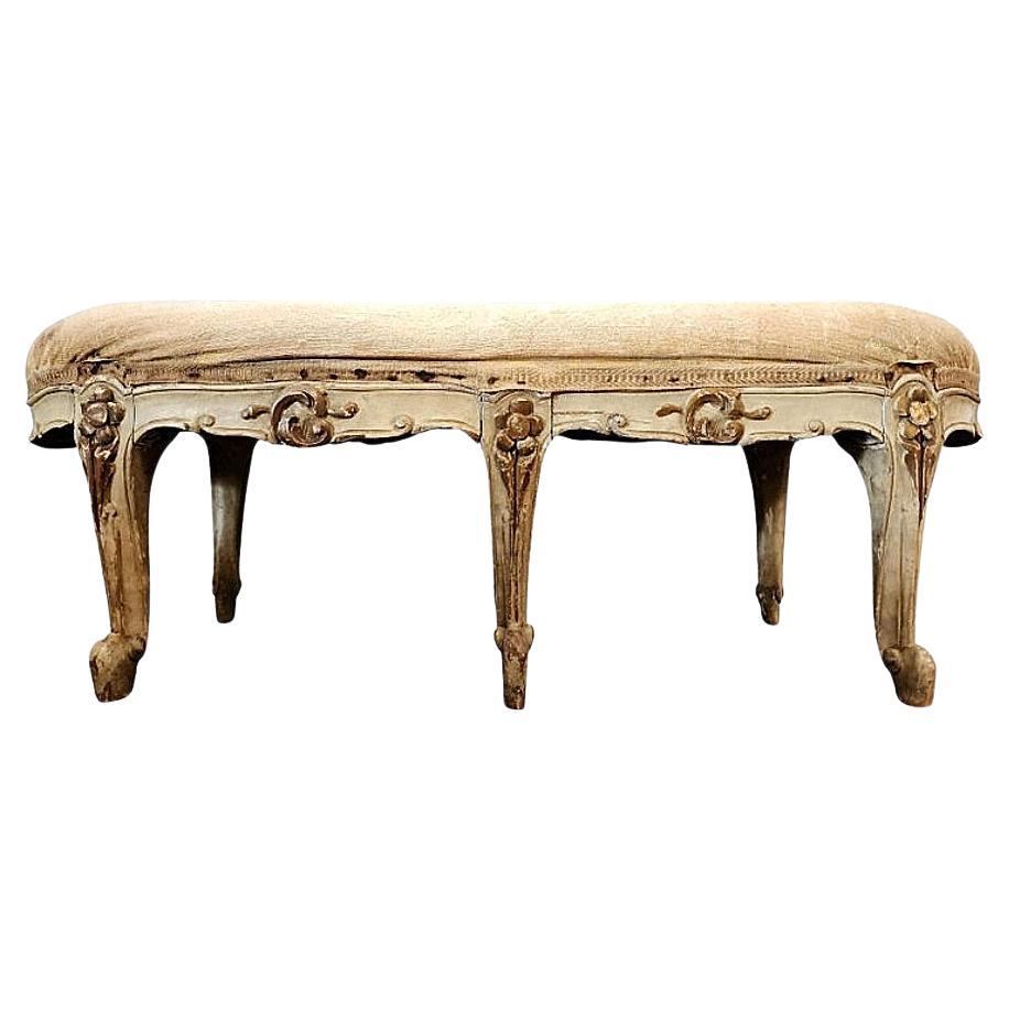 French Rococo Revival Foot Stool Circa 1850's For Sale at 1stDibs