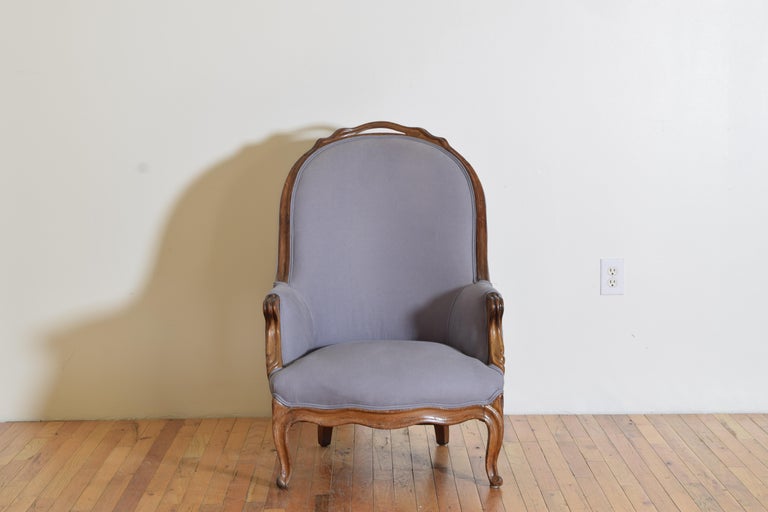 French Rococo Revival Period Light Walnut Slipper Chair, Last Quarter ...