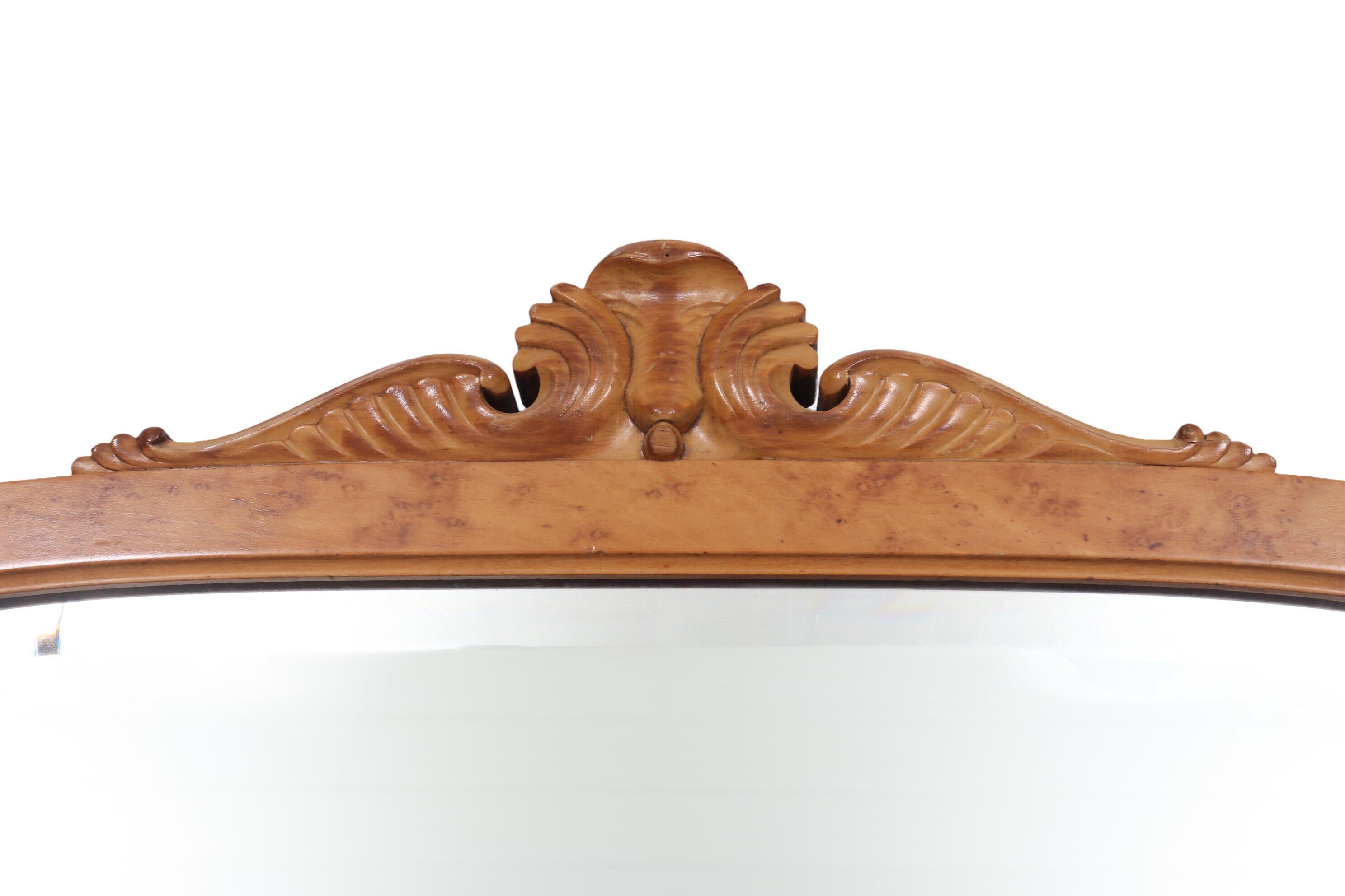 French Rococo Style Beveled Wall Mirror at 1stDibs