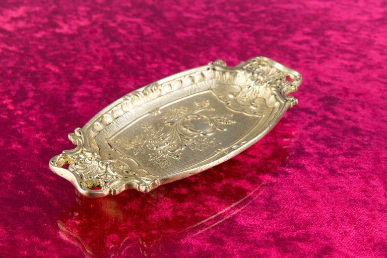 French Rococo Style Bronze Card Tray or Pin Tray, Vide - Poche, 1930s ...
